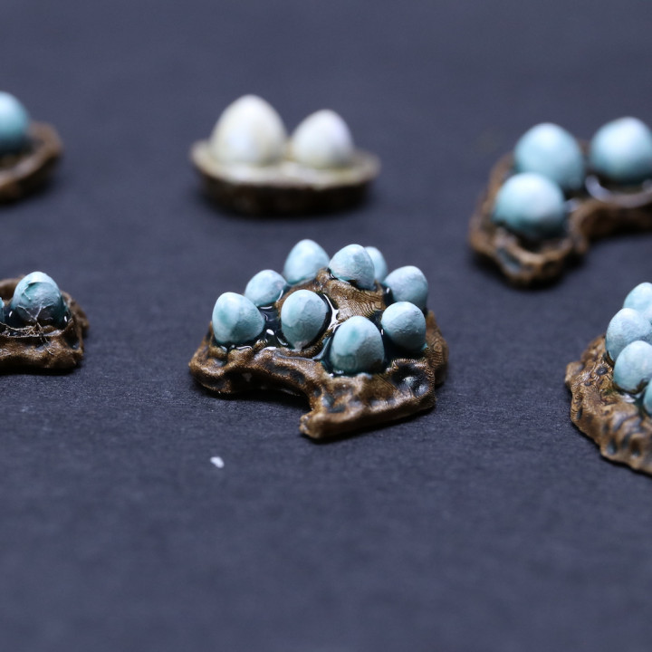 3D Printable Alien Egg Nests For Basing - Basing Bits by Voy Forges