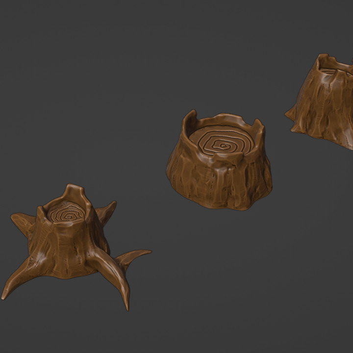 3D Printable Tree Roots, Stumps, Trunks, Branches - Basing Bits by Voy ...