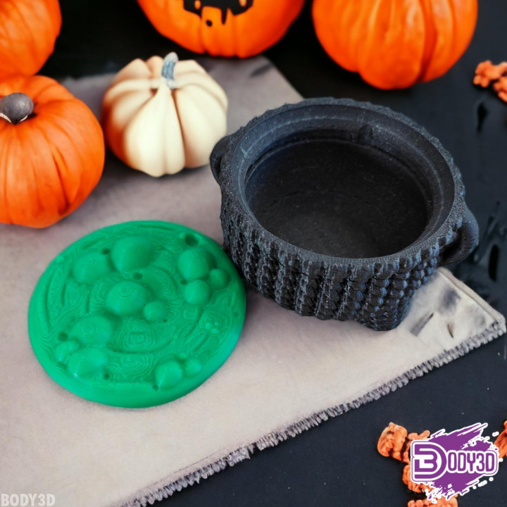 3D Printable Crocheted Cauldron & Keychain by BODY3D