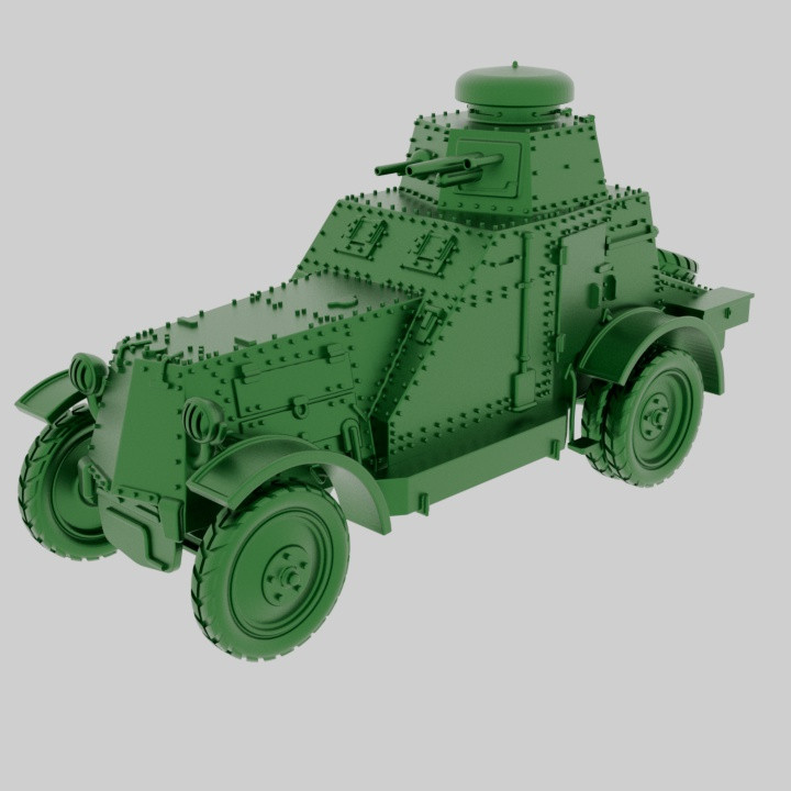 3D Printable BA-27 Armored Car (USSR, WW2) by Wargame3d