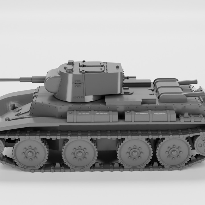 3D Printable BT-7 and BT-7A (howitzer version) Cavalry Tanks (USSR, WW2 ...
