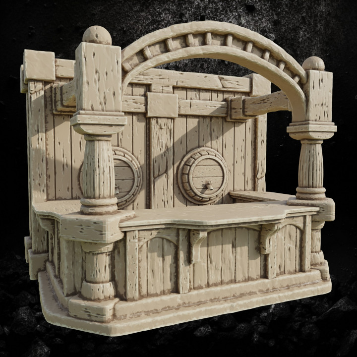 3D Printable Tavern Counter by Galandir's Pit & Cie
