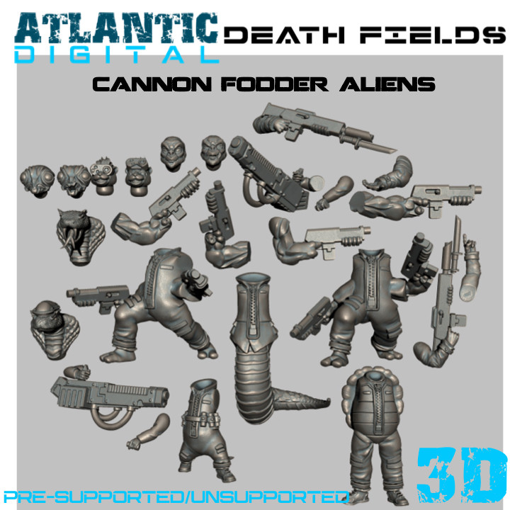 3D Printable Cannon Fodder Aliens by Wargames Atlantic