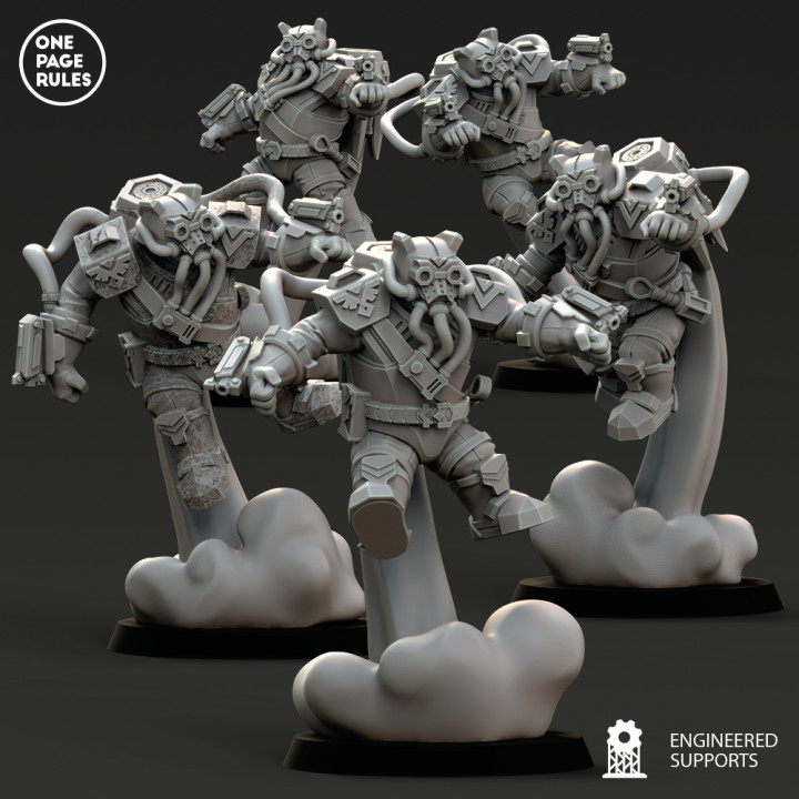 3D Printable Jetpack Warriors - Dwarf Guilds by One Page Rules