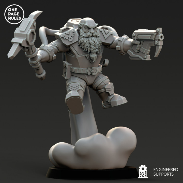3D Printable Jetpack Warriors - Dwarf Guilds by One Page Rules