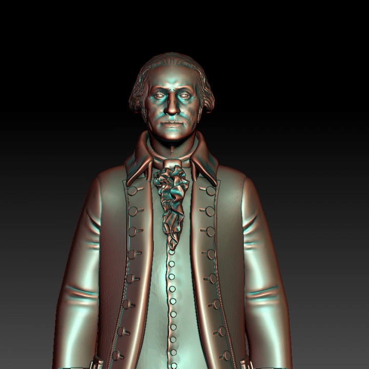 3D Printable George Washington by Dmitry Tishchenkov