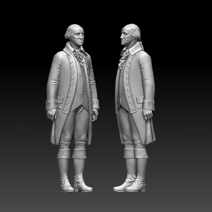 3D Printable George Washington by Dmitry Tishchenkov
