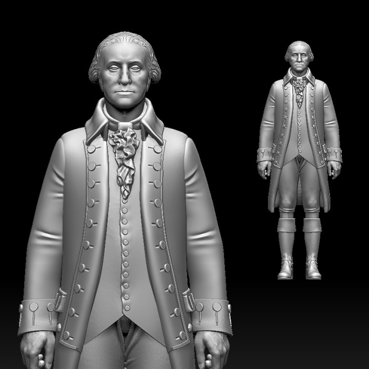 3D Printable George Washington by Dmitry Tishchenkov