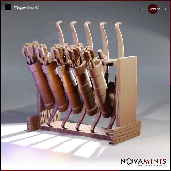 3D Printable Weapon Rack 02 by NOVAMINIS