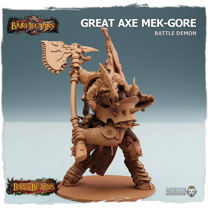 3D Printable BaneBeasts Mek-Gore, Battle Demon by Mierce Miniatures