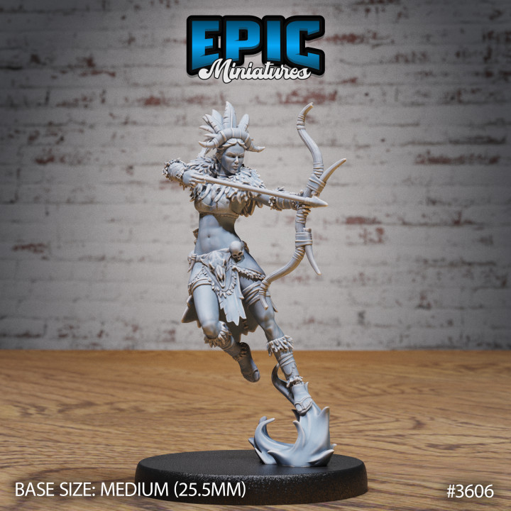 3D Printable Barbarian Tribe Female Archer / Arctic Warrior / Frozen ...