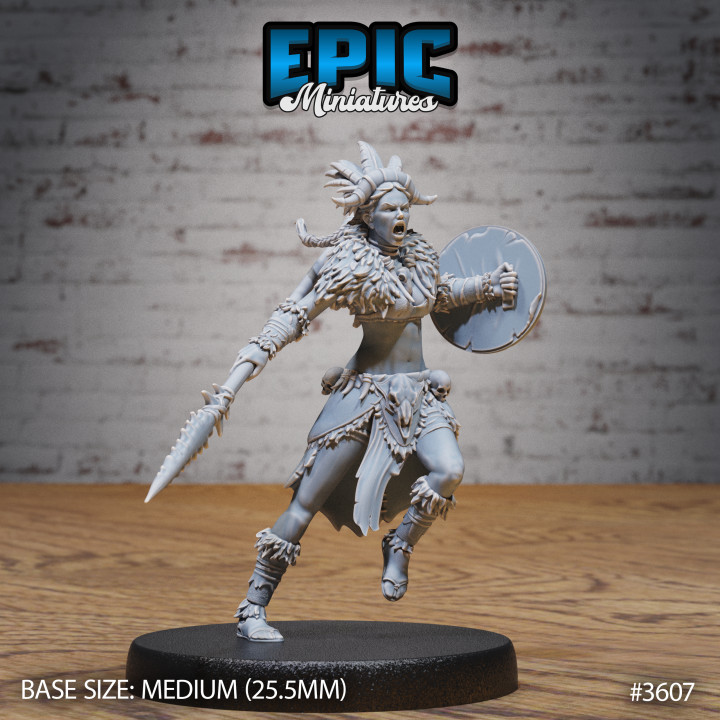 3D Printable Barbarian Tribe Female Warrior / Arctic Army / Frozen ...