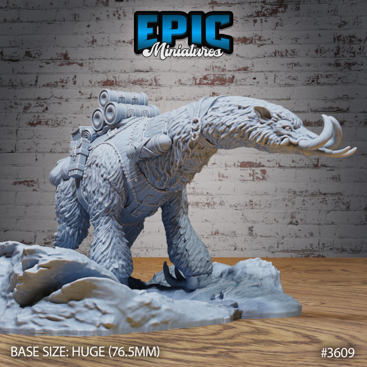 3D Printable Giant Sloth Mount / Lazy Beast / Tusked Ice Beast / Arctic ...