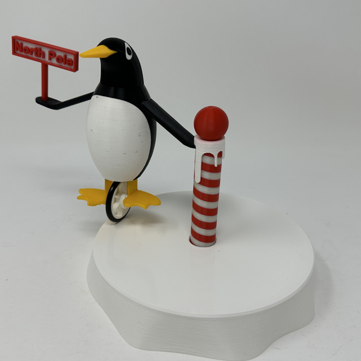 3D Printable Penguin At The Pole. by Greg Zumwalt