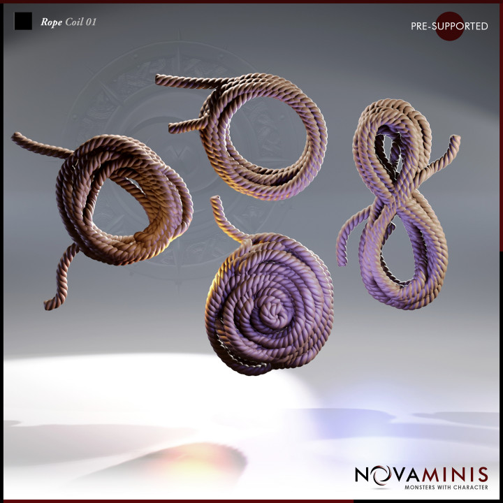 3D Printable Rope Coil 01 by NovaMinis