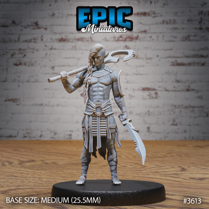 3D Printable Cave Elf Barbarian / Arctic Warrior / Frozen Human / Snow ...