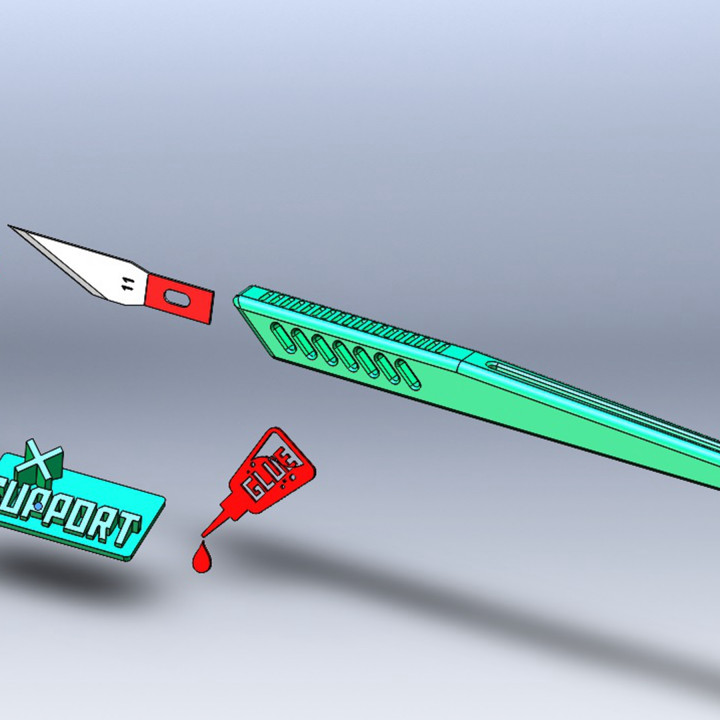 3D Printable Craft Knife 2 by MING