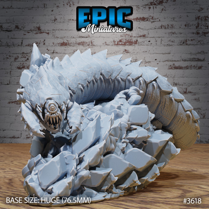 3D Printable Frost Worm Chasing / Arctic Crawler / Ice Centipede / Snow ...