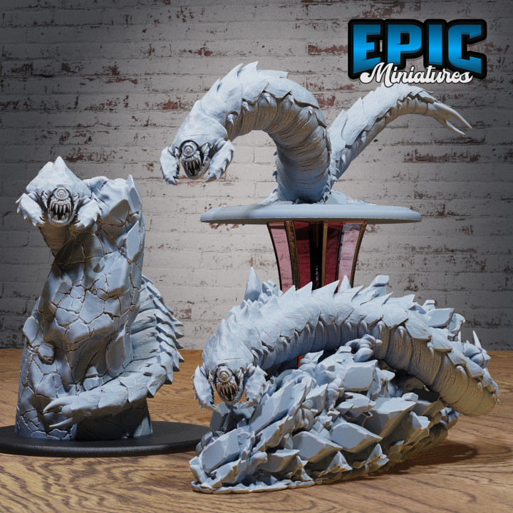 3D Printable Frost Worm Set / Arctic Crawler / Ice Centipede / Snow ...