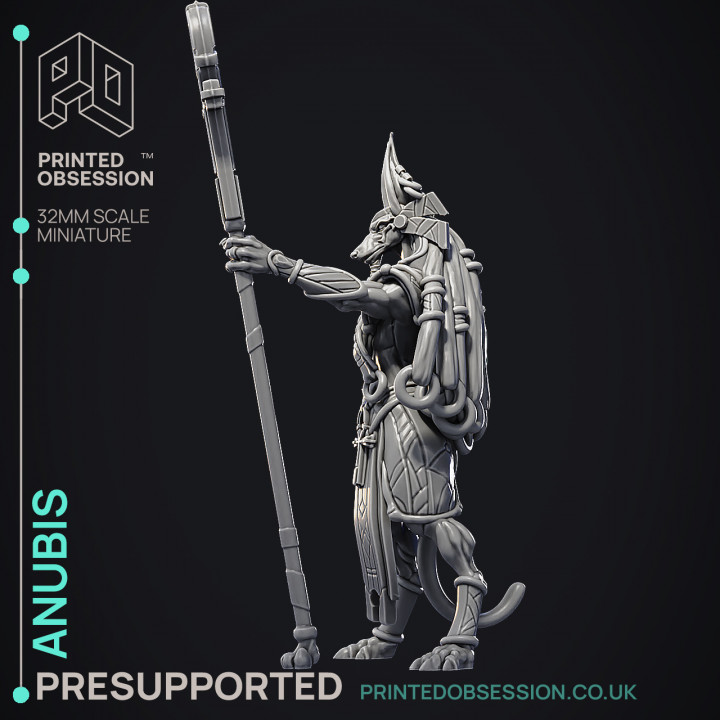 3D Printable Anubis - God Of Death - Court of Anubis - PRESUPPORTED ...