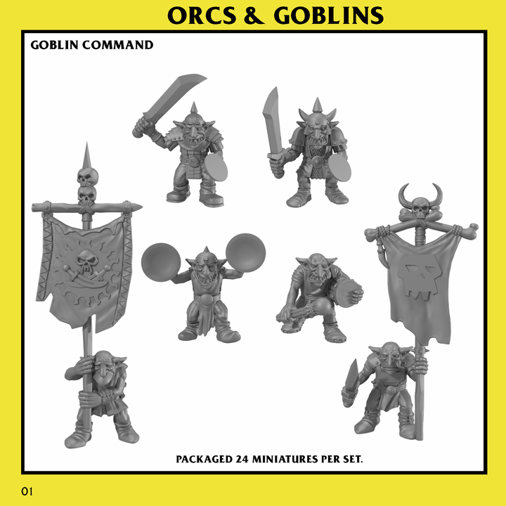 3D Printable ORCS & GOBLINS: Goblin Unit by Monstrous Encounters