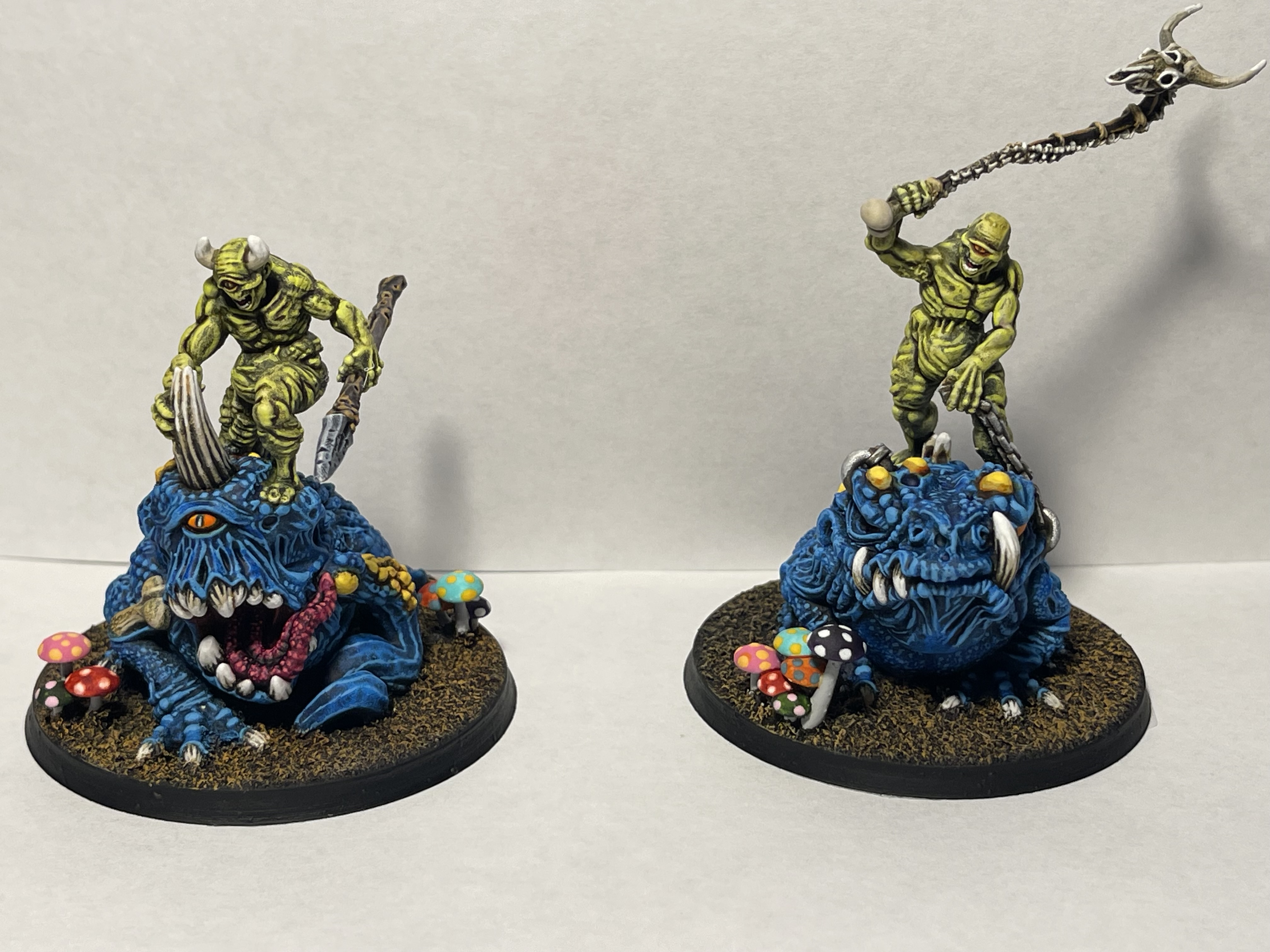 3D Printable Demons riding Plague Toads (pre supported) by Duncan Shadow