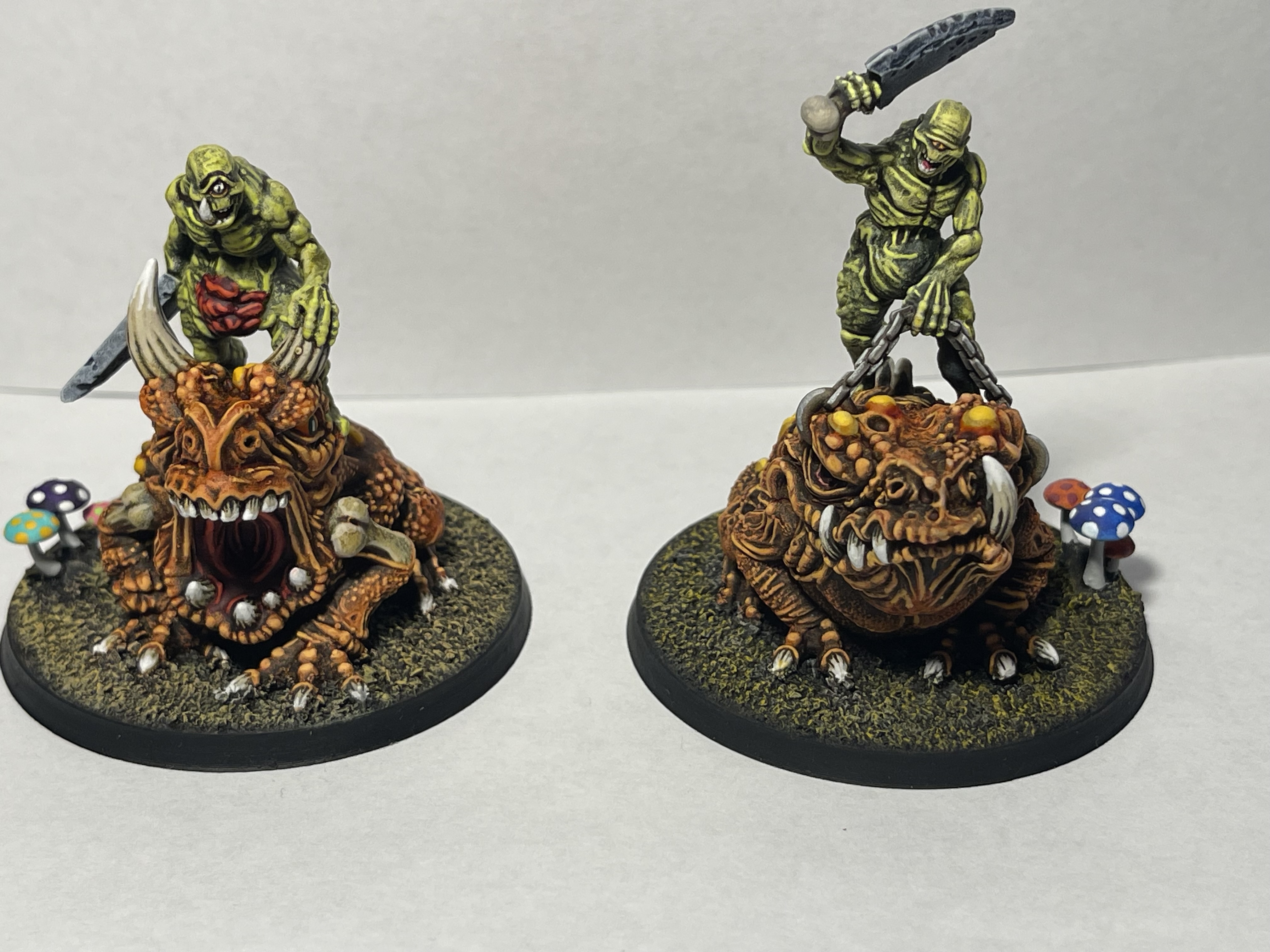 3D Printable Demons riding Plague Toads (pre supported) by Duncan Shadow