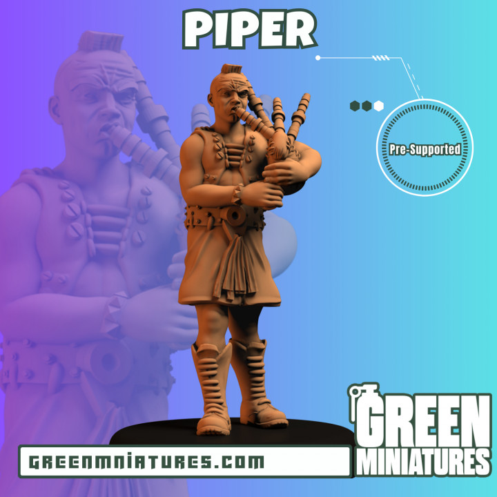 3D Printable Piper by Greenminiatures