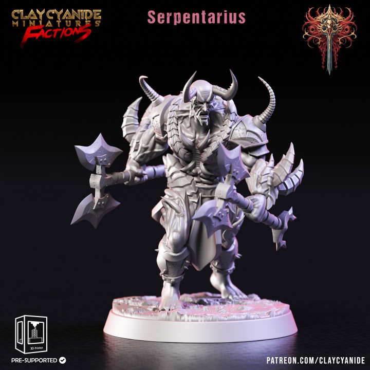 3D Printable Serpentarius by Clay Cyanide Miniatures