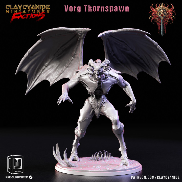 3D Printable Vorg Thornspawn by Clay Cyanide Miniatures