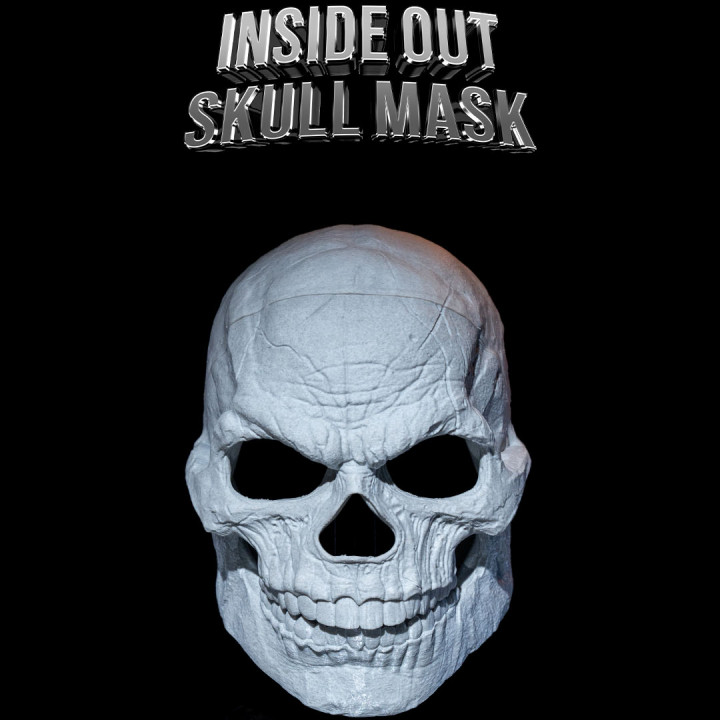 3D Printable Inside Out Skull Mask by Stlflix