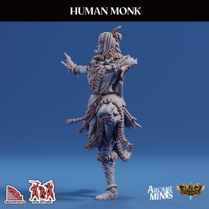 3D Printable Human Monk - Female by Sordane Publishing