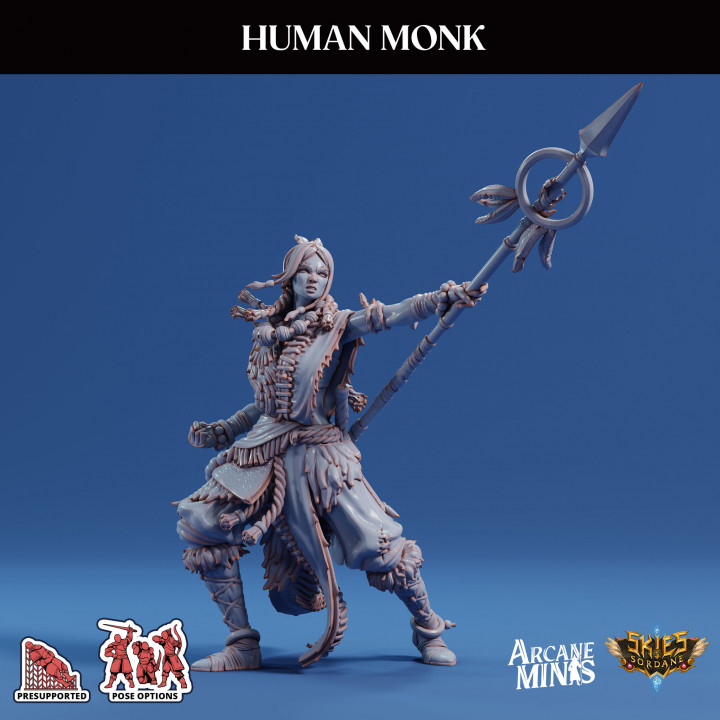 3D Printable Human Monk - Female by Sordane Publishing