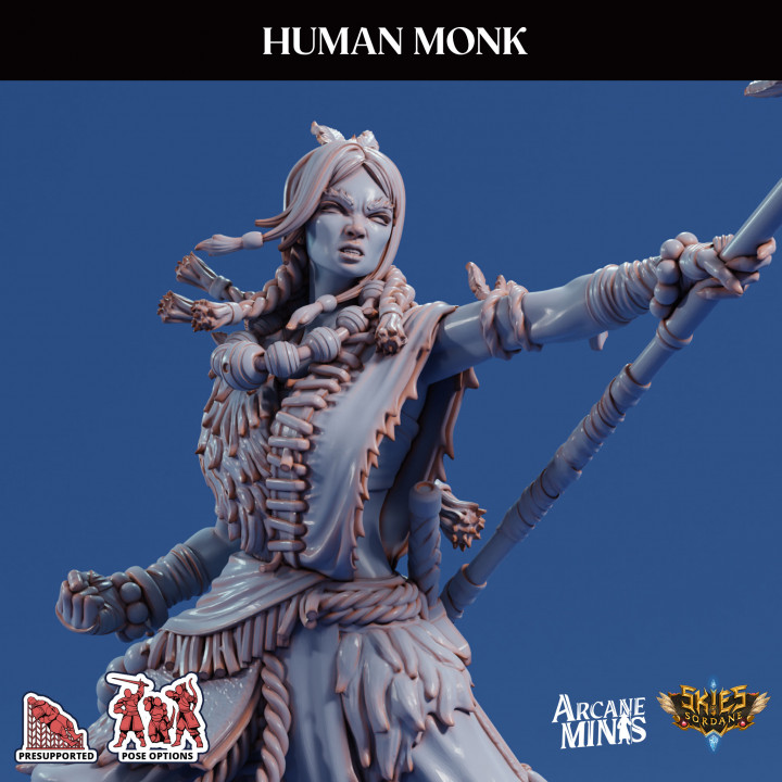 3D Printable Human Monk - Female by Sordane Publishing
