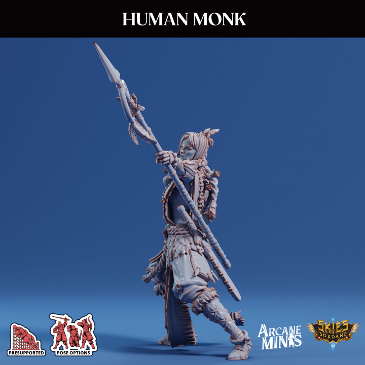 3D Printable Human Monk - Female by Sordane Publishing