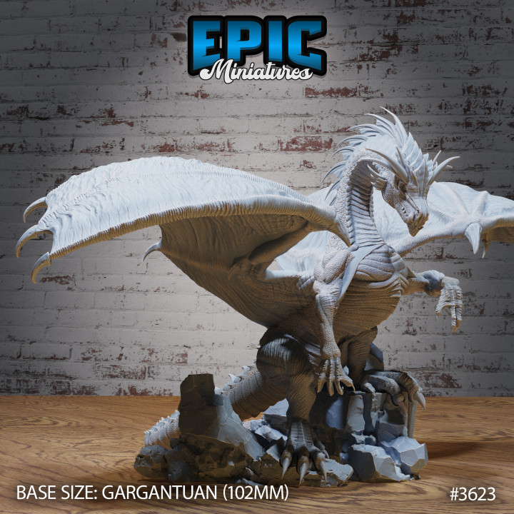 3D Printable Glacier Dragon Set / Legendary Arctic Drake / Winged ...