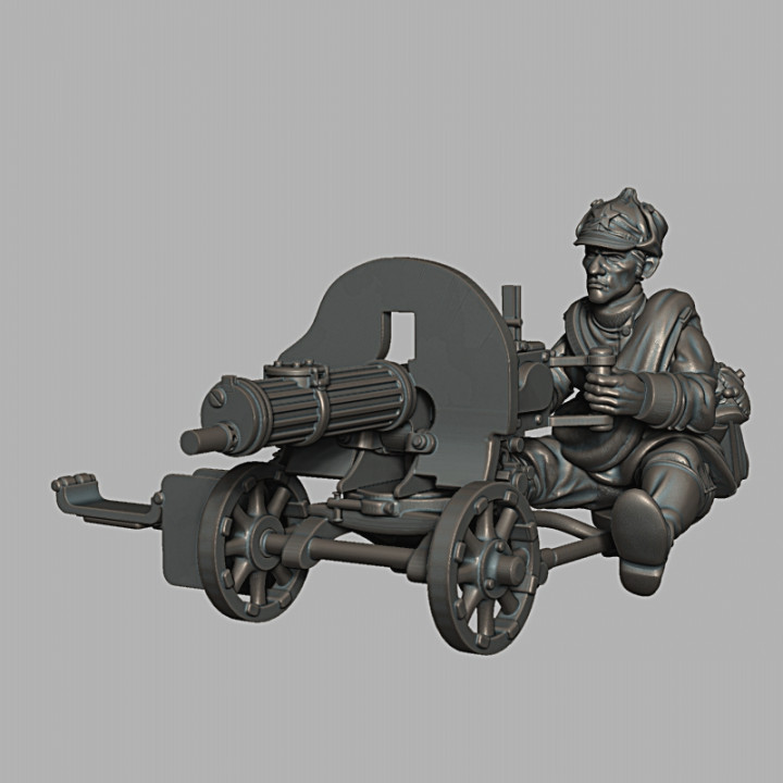 3D Printable WW1 Russian HMG Team by Wargames Atlantic