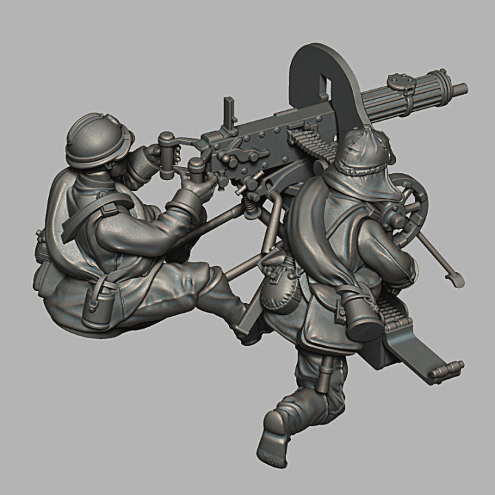 3D Printable WW1 Russian HMG Team by Wargames Atlantic