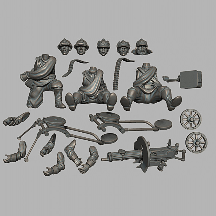 3D Printable WW1 Russian HMG Team by Wargames Atlantic
