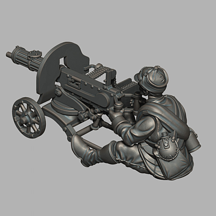 3D Printable WW1 Russian HMG Team by Wargames Atlantic