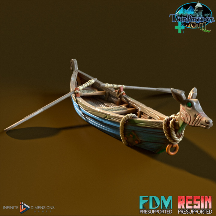 3D Printable Animist's Longboat by Infinite Dimensions Games