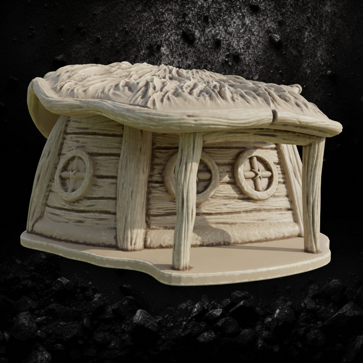 3D Printable Halfling Tiny House by Galandir's Pit & Cie