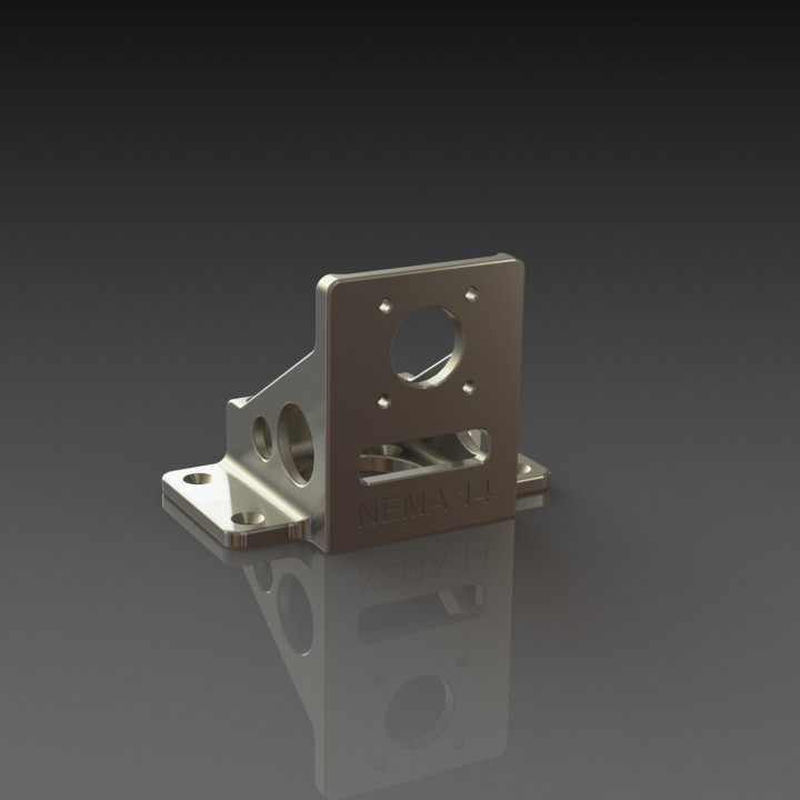 3D Printable Stepper Stand NEMA14 V1.1 by NerdCorner