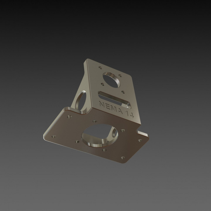 3D Printable Stepper Stand NEMA14 V1.1 by NerdCorner