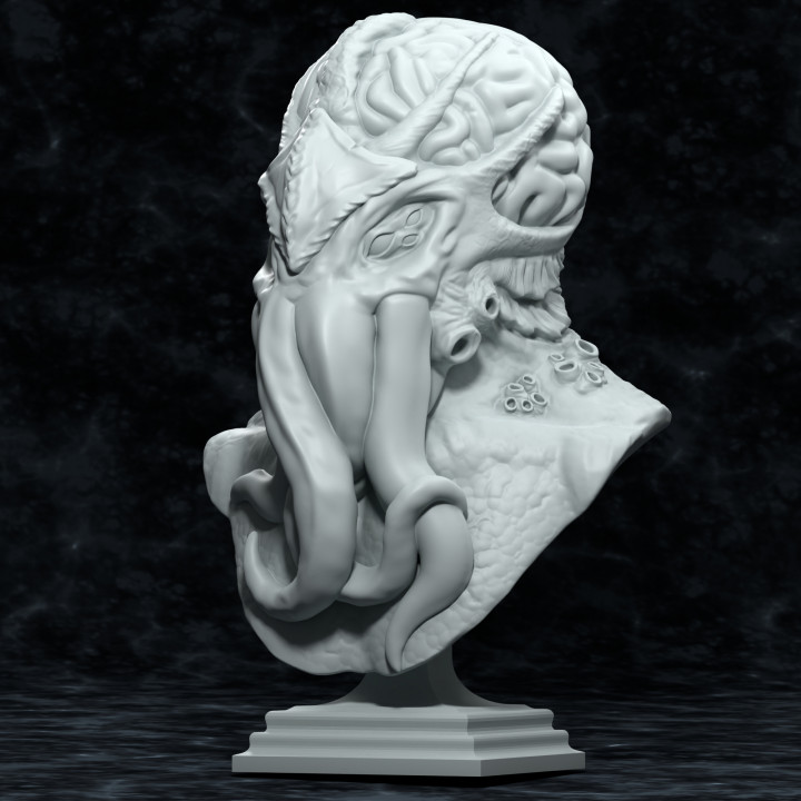 3D Printable Cthulhu bust, presupported by Ogareg Miniatures