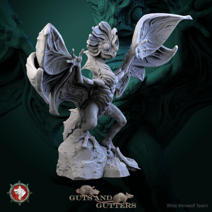 3D Printable Baby Dragons Set 3 miniatures pre-supported by White ...