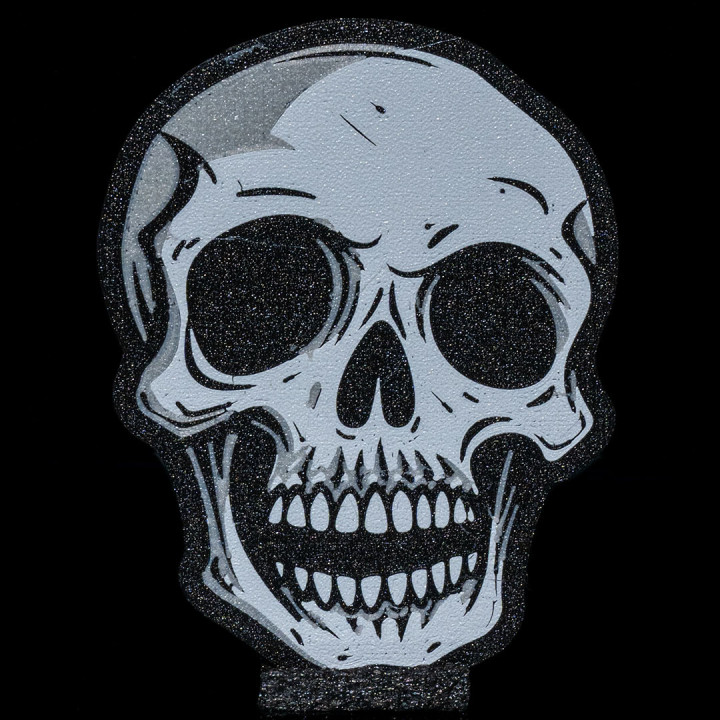 3D Printable Bold Skull Coaster by Stlflix