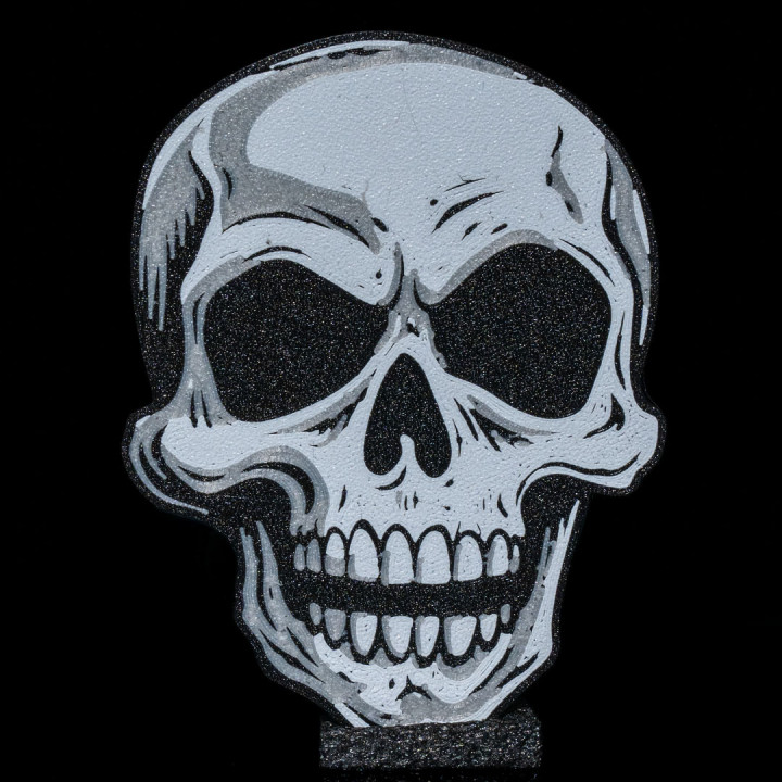 3D Printable Bold Skull Coaster by Stlflix