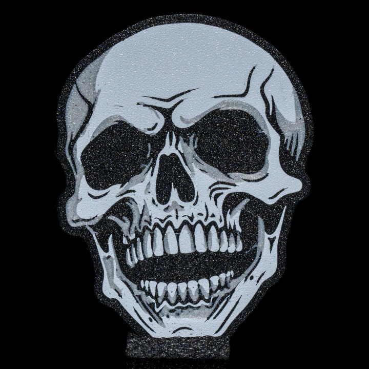 3D Printable Bold Skull Coaster by Stlflix