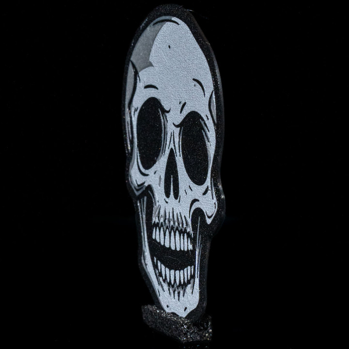 3D Printable Bold Skull Coaster by Stlflix